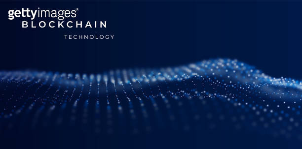 Blockchain technology background. Abstract digital network concept ...