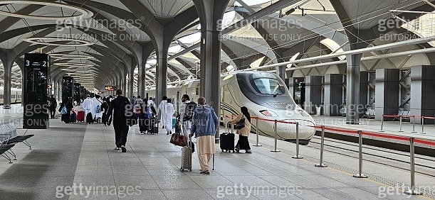 Interior of Madinah Station, the speed train station of Medina ...