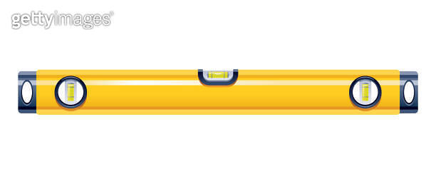 Level spirit tool with bubble. Vector construction ruler isolated on ...