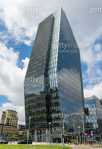 The iconic Diamond tower. Today headquarter of the BNP Paribas bank ...