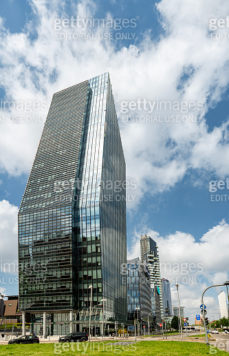 The iconic Diamond tower. Today headquarter of the BNP Paribas bank ...