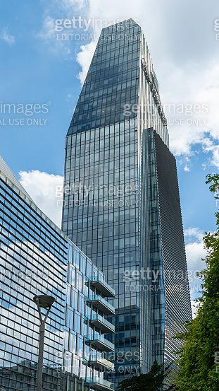 The iconic Diamond tower. Today headquarter of the BNP Paribas bank ...