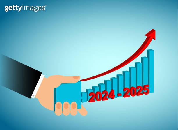 Vector businessman holding bar graph pattern (Business Concept) in 2024 ...