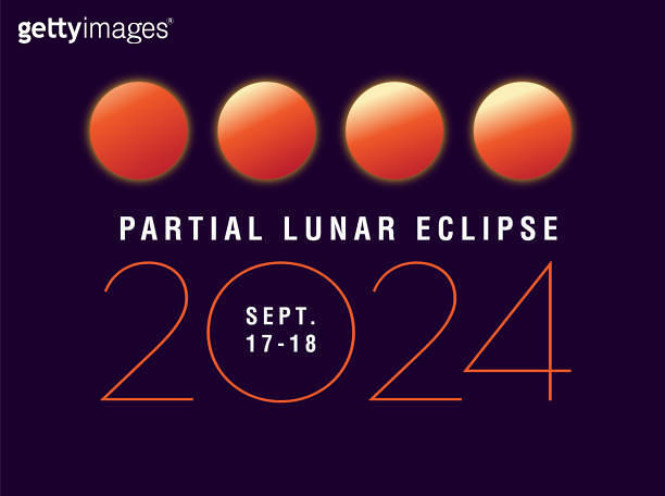 Partial Lunar Eclipse September 2024 celestial event web banner design ...