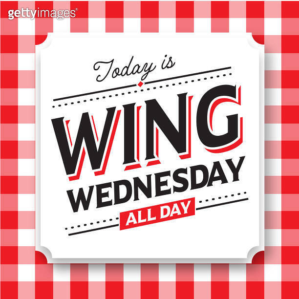 Wing Wednesday sign advertisement design concept for restaurants and ...