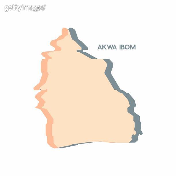 Akwa Ibom Map - World Map International vector template. Nigeria region ...