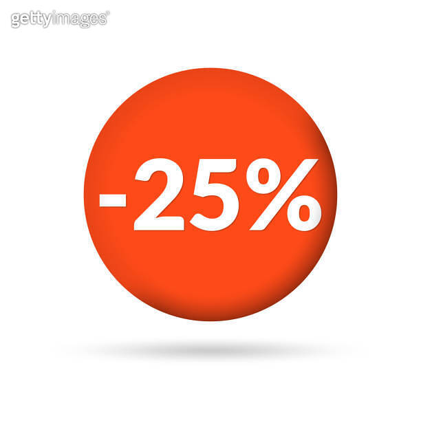 25% price off sticker, badge or label set. 25 percent sale. Discount ...