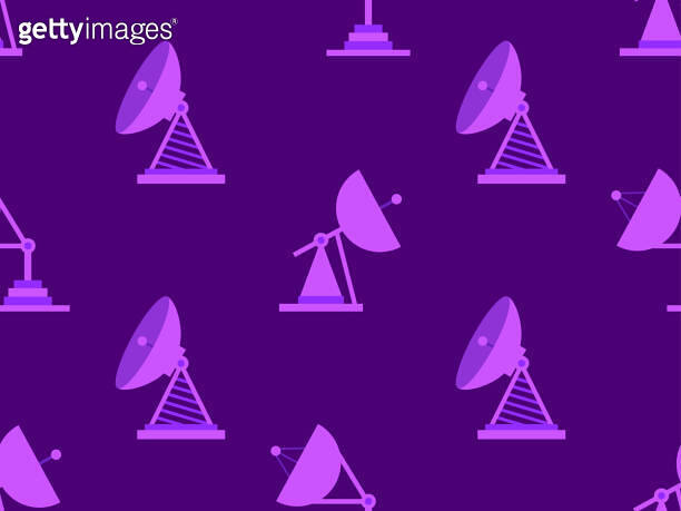 Parabolic antenna seamless pattern. Radio telescope. Satellite dish ...