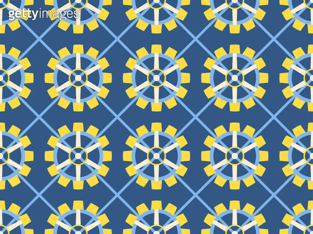 Seamless pattern of gears in steampunk and atompunk style. Jagged ...