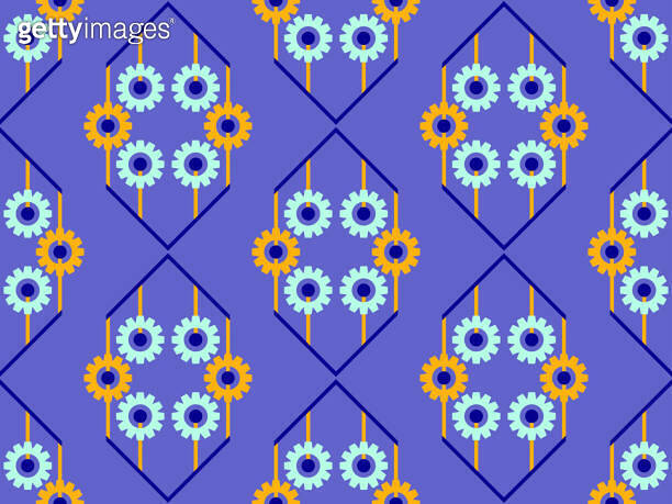 Seamless pattern of gears in steampunk and atompunk style. Jagged ...