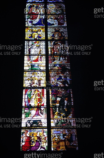 The life of Jesus Christ old stained glass windows in Cologne Cathedral ...