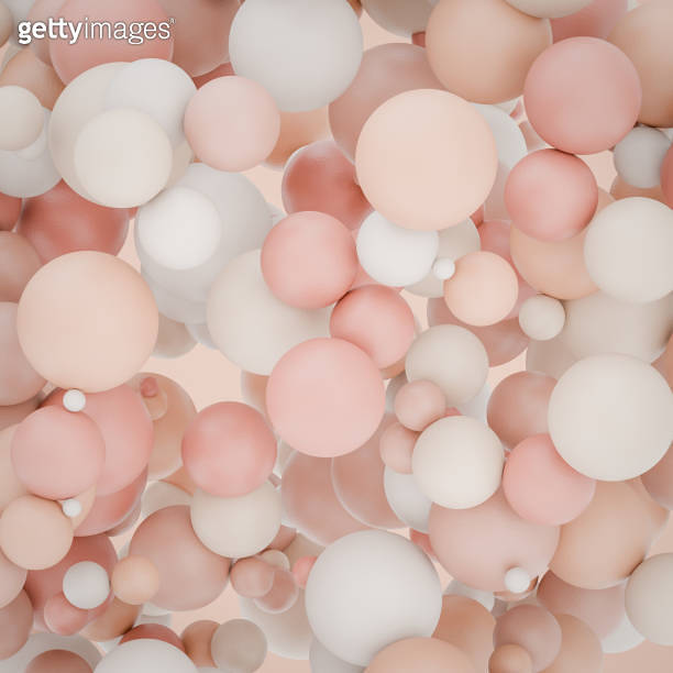 Abstract textured spheres background: skin cosmetics color scheme ...