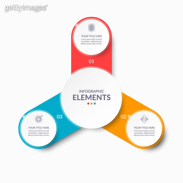 Vector infographic circle. Cycle diagram with 3 steps. Simple and ...
