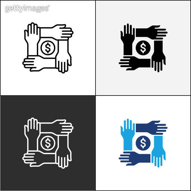 Donation icon. Charity icons. Money donate icon. Funding and ...