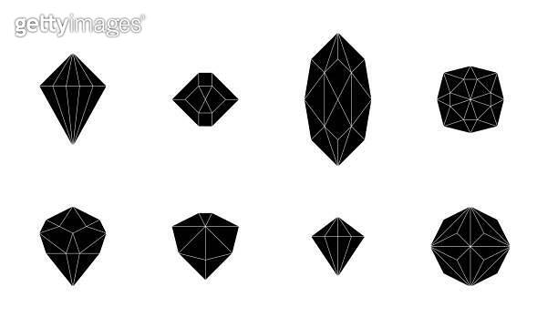 Gemstone collection - faceted jewel object set 이미지 (2148839852) - 게티이미지뱅크