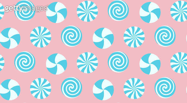 Christmas peppermint swirl candies seamless pattern. Holiday ...
