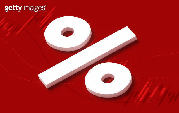 Percent Symbol Stock Trading Chart 3D Background 이미지 (1975347890) - 게티이미지뱅크