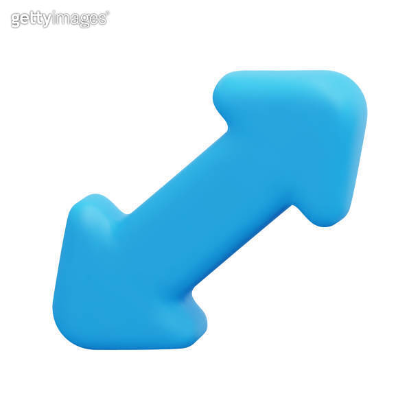 3d resize arrow vector icon. Isolated on white background. 3d arrow ...