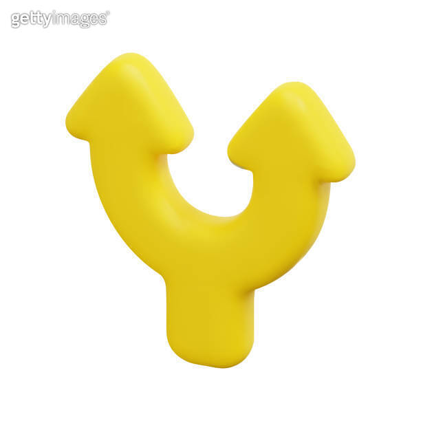 3d two way arrow vector icon. Isolated on white background. 3d arrow ...