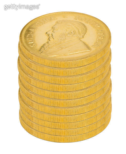 Stack of Krugerrand gold coins 이미지 (2090027114) - 게티이미지뱅크