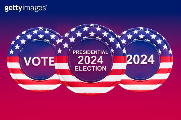 US 2024 Presidential Election Vote Badges 이미지 (2148579828) - 게티이미지뱅크