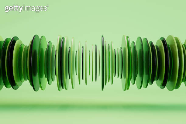 Sustainability concept with connecting green color circle shapes ...