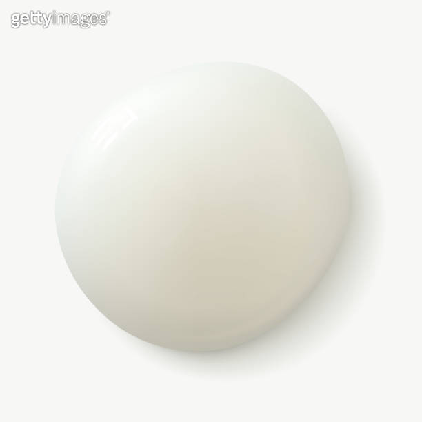 Cream drop realistic vector illustration. Soap, shampoo, facial cream ...