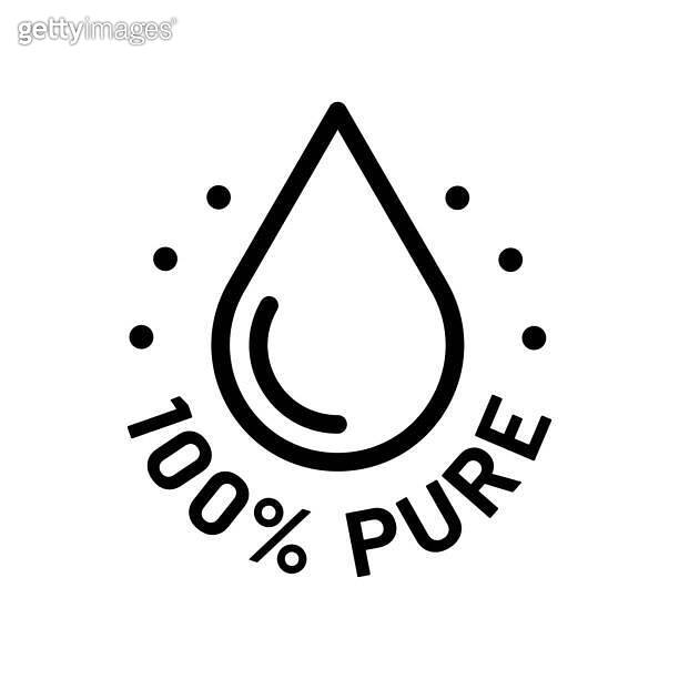 100 percent pure label sticker badge stamp icon, Isolated Transparent Background, 100% pure ...
