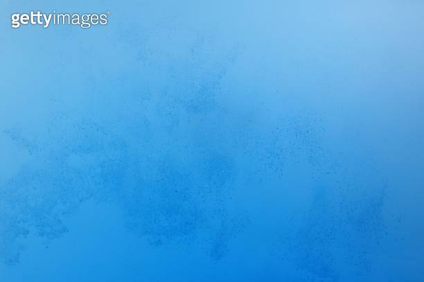 Blue color dye melt in water on white background,Abstract smoke pattern ...