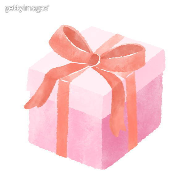 Gift box, simple hand-drawn illustration of a present opening and ...