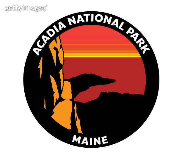 Acadia National Park Maine Vector Logo 이미지 (2041907224) - 게티이미지뱅크