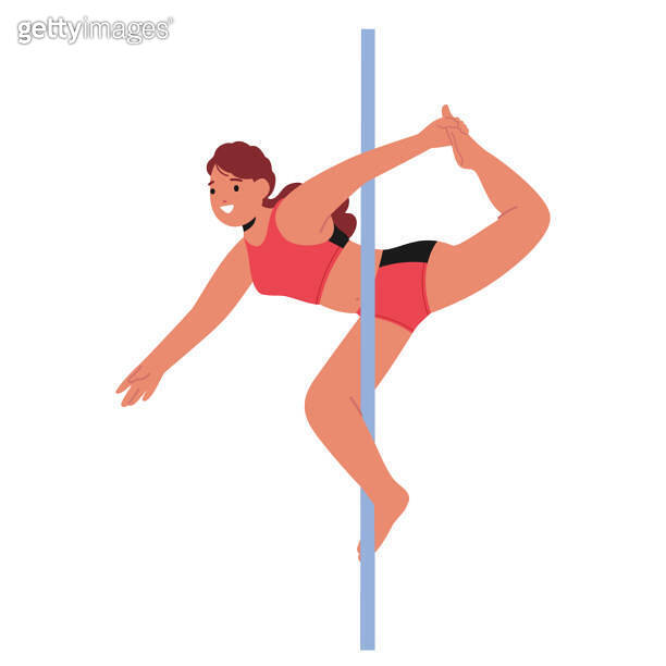 Lithe, Graceful Performer female Character Exudes Confidence As She ...