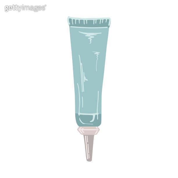 Hand-drawn tube of cream, beauty cosmetic element, self care ...