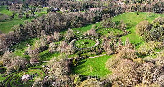 Aerial view of Ulster Weavers John Hogg Operational Banbridge linen ...