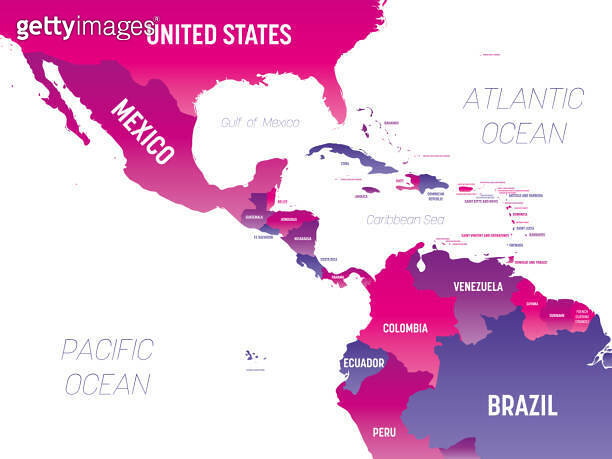 Central America detailed political map with lables 이미지 (2143167734 ...