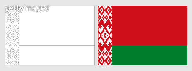Coloring vector flag set of Belarus (2139988535) 일러스트, 무료 일러스트 - 게티이미지뱅크