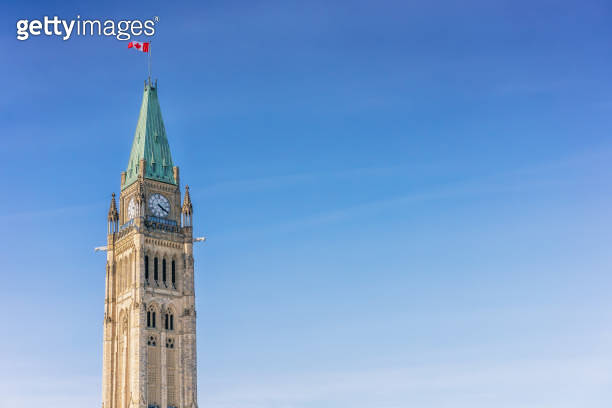 Peace Tower on the Canadian Parliament Building 이미지 (2162389324) - 게티이미지뱅크