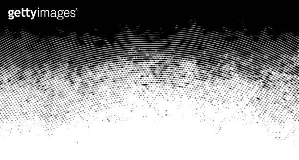 Rough black halftone curved lines gradient fade background vector 이미지 ...