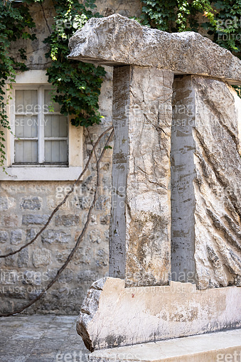 Charming corner in the Old Town, Poets Square, Budva, Montenegro 이미지 ...