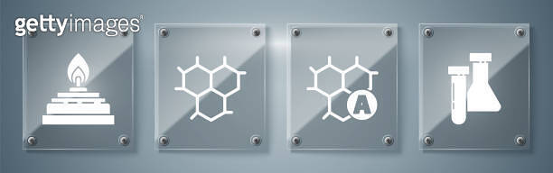 Set Test tube and flask chemical, Chemical formula, Chemical formula ...