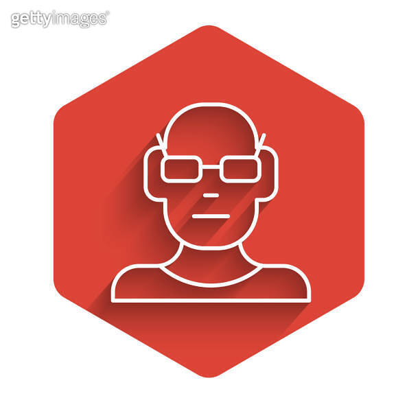 White line Poor eyesight and corrected vision with optical glasses icon ...