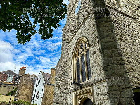 St. Nicholas church . Church street view in Chiswick, West London ...