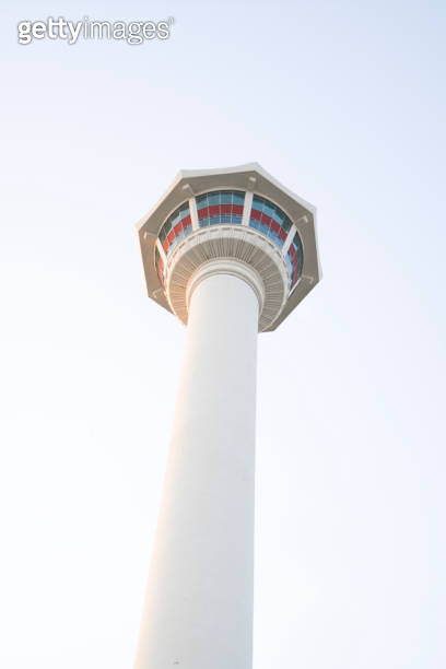 The Busan Tower, 120 meter high tower in Busan city, South Korea. 이미지 ...