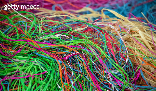 Multi-colored straw for weaving, materials for crafting, bright ...