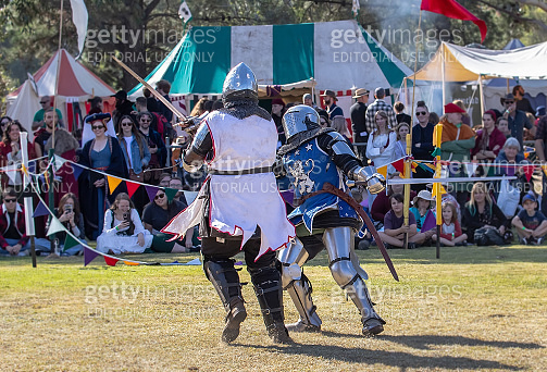 Medieval Fair South Australia, knight jousters, skill at arms ...