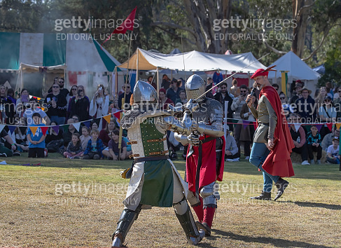 Medieval Fair South Australia, knight jousters, skill at arms ...