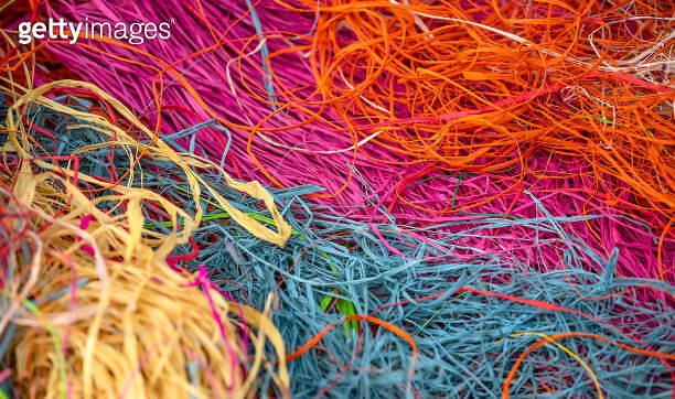 Multi-colored straw for weaving, materials for crafting, bright ...