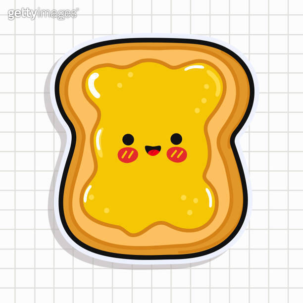 Cute funny Toast with honey sticker 이미지 (2101884455) - 게티이미지뱅크