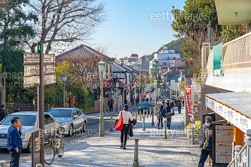 Kobe Kitano Ijinkan Gai street (Kitano-cho and Yamamoto-dori street) in ...