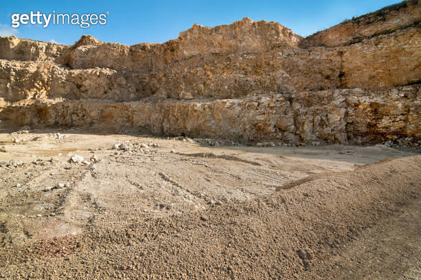 open pit mining of sandstone, limestone, open-pit quarry 이미지 ...